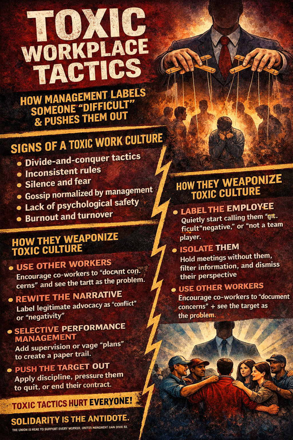 Be Aware of How The Employer Uses Toxic Work Culture - CUPE 4891